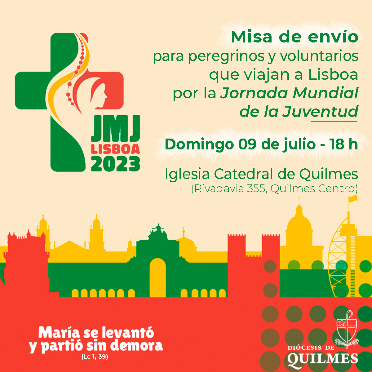 Misa de envío a la Jornada Mundial de la Juventud – Diócesis de Quilmes